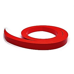 STORE FIXTURES DIRECT Decorative Gondola Shelving Pre Cut Vinyl Insert Strips 48" x 1.25" Shelf C-Channel, Red, 20 Pack