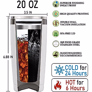 WONWIX Personalized Dragon Viking Tumbler Gifts for Men Dad Husband Friends Dragon Lovers Insulated Stainless Steel 20oz With Lid Travel Cup Coffee Mug Water Bottle Gift