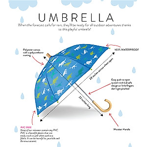 Hatley Kids Printed Umbrellas, Dinosaur Menagerie, One Size