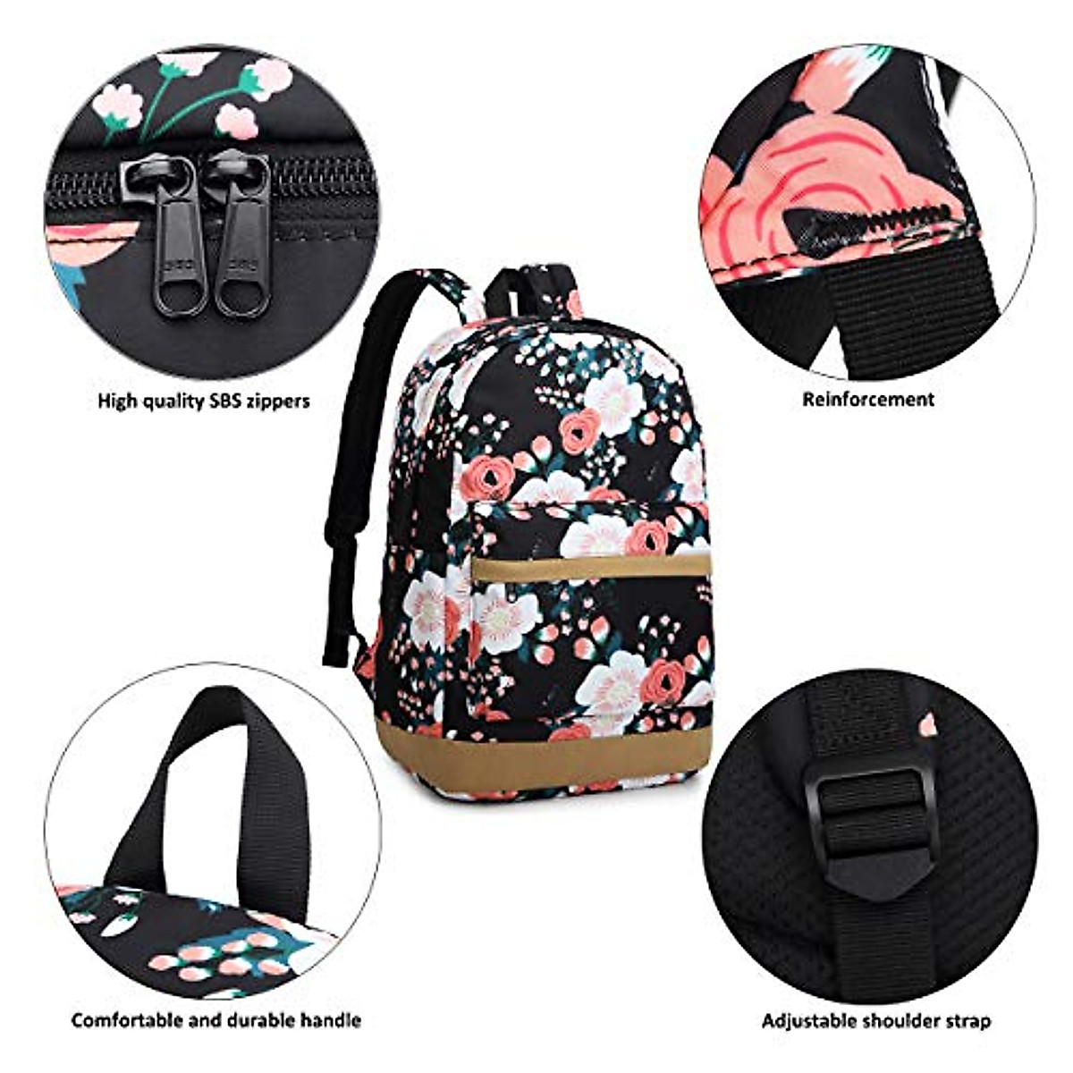 JIANYA School Backpack for Teen Girls School Bags Lightweight Kids Girls School Book Bags Backpacks Sets