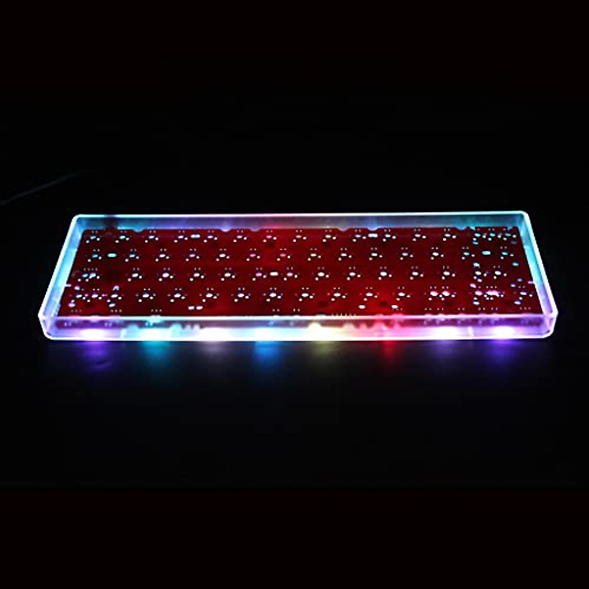 Kingjinglo Mini Keyboard GH60 Color Plastic Case for 60% Mechanical Gaming Keyboard Faceu 60 Plastic Shell Compatible Poker2 Pok3r Faceu 60 Plastic Shell