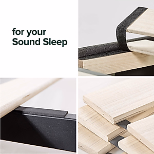 ZINUS Lottie Upholstered Platform Bed Frame with Short Headboard / Mattress Foundation / Wood Slat Support / No Box Spring Needed / Easy Assembly, Grey, Twin