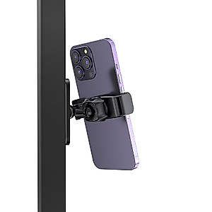 APPS2Car Gym Magnetic Phone Holder, 360 Adjustable, Compatible with 4.7-6.5" Smartphones, Alloy Base and Joint, Black