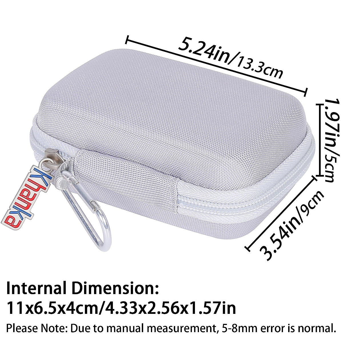 khanka Hard Travel Case for Anker 3-in-1 Fast Charging Charger with Built-In USB-C Cable/Anker 533 Power Bank/Anker Nano Power Bank,10000mAh Portable Charger (PD 30W max. Leistung),Case Only（White）