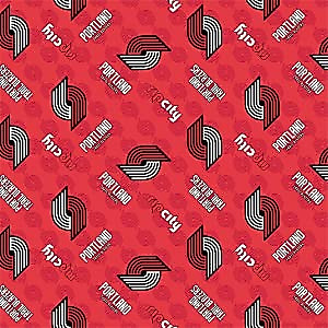 Quilting Cotton for Sewing – NBA Collection - 100% Cotton - Soft, Decorative Material - Pre-Cut 44-45 Inches Wide x 2 Yards - by Camelot Fabrics - Portland Trail Blazers