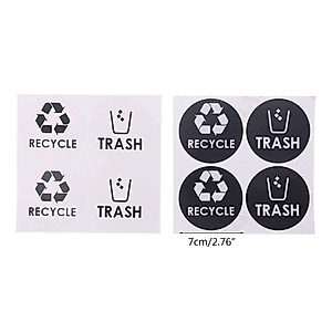 Muloo Recycle Trash Symbol Decals Sticker for Trash Cans Garbage
