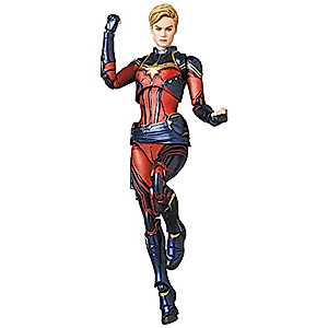 MAFEX No. 163 Captain Marvel Endgame Version, Total Height Approx. 5.9 inches (150 mm), Painted Action Figure