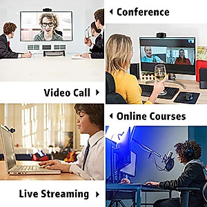 Septekon 1080P HD Webcam with Microphone, Streaming Computer Web Camera for Laptop/Desktop/Mac/TV, USB PC Cam for Video Calling, Conferencing, Gaming