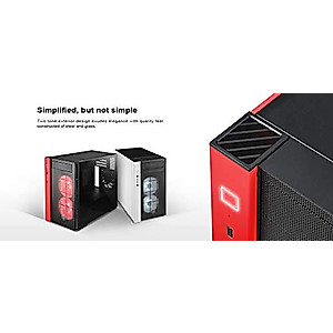 SilverStone Technology RL08BR-RGB Black and Red Micro-ATX Case with Tempered Glass Side Panel and 2 x120mm RGB Fans