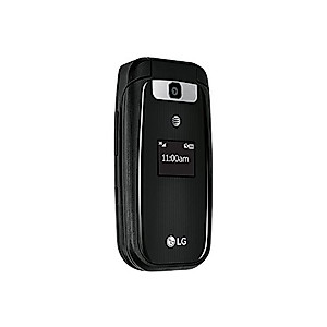 LG B470 AT&T Prepaid Basic 3g Flip Phone, Black - Carrier Locked to AT&T
