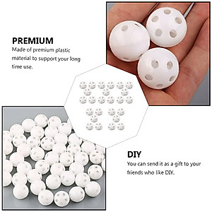 50PCS Rattle Balls Rattle Box Repair Toy Globe Noise Maker Insert Squeaker Baby Wrist Rattles Foot Rattles Toy for Babies for Pet Dog Toys Without Squeakers Toy Wrist Rattles Animal Puppet Doll 28MM