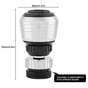 Oumefar Water Saving 360° Swivel Prevent Sputtering Tap Spray Head Adapter Faucet Aerator Faucet Bubbler Filter(2 pieces)