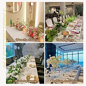 Kesfey 6 Packs White Table Cloths Rectangle 60 x102 inch High Density Washable Polyester Fabric White Tablecloths for 6 Foot Tables Rectangle Wrinkle Resistant Tablecloth for Parties Wedding Banquet