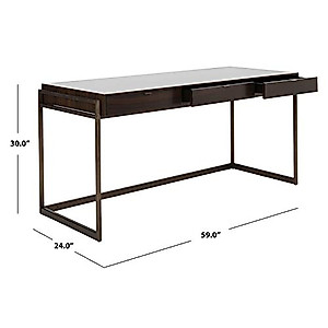 Safavieh Couture Collection Genevieve Smoked Eucalyptus 3-Drawer Writing Desk