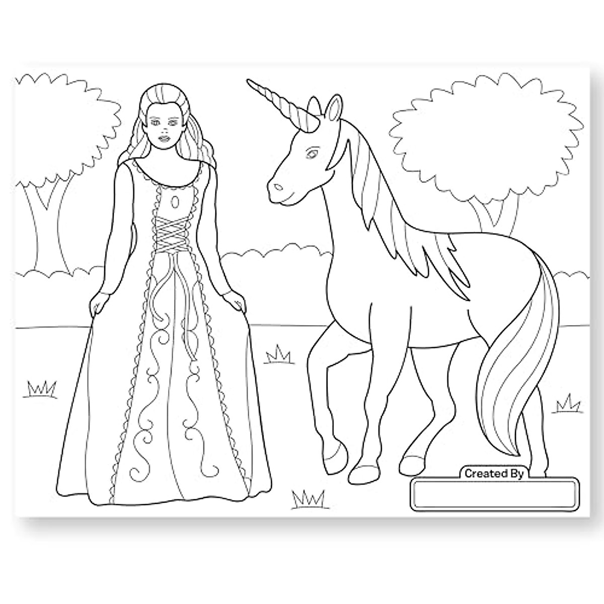Melissa & Doug Jumbo 50-Page Kids' Coloring Pad - Horses, Hearts, Flowers, and More - FSC Certified