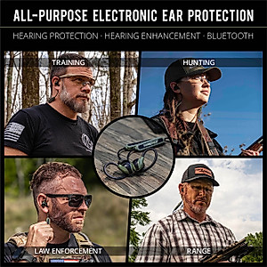 ISOtunes Sport ADVANCE BT Shooting Earbuds: Tactical Bluetooth Hearing Protection (OD Green)
