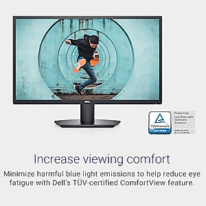 Dell SE2722H Monitor - 27-inch Full HD (1920 x 1080) 60Hz 8ms Display, HDMI/VGA Connectivity, AMD FreeSync Technology, Tilt Adjustability - Black