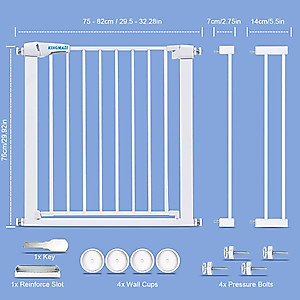 Safety Baby Gate,29.5-40.5 inch Auto Close Features，Luxury Extra Tall&Wide Child Gate, Heavy-Duty gate, Easy Walk-Thru pet Gate for The House, Stairs, Doorways & Hallways. (Applicable 29.5''-40.5'')
