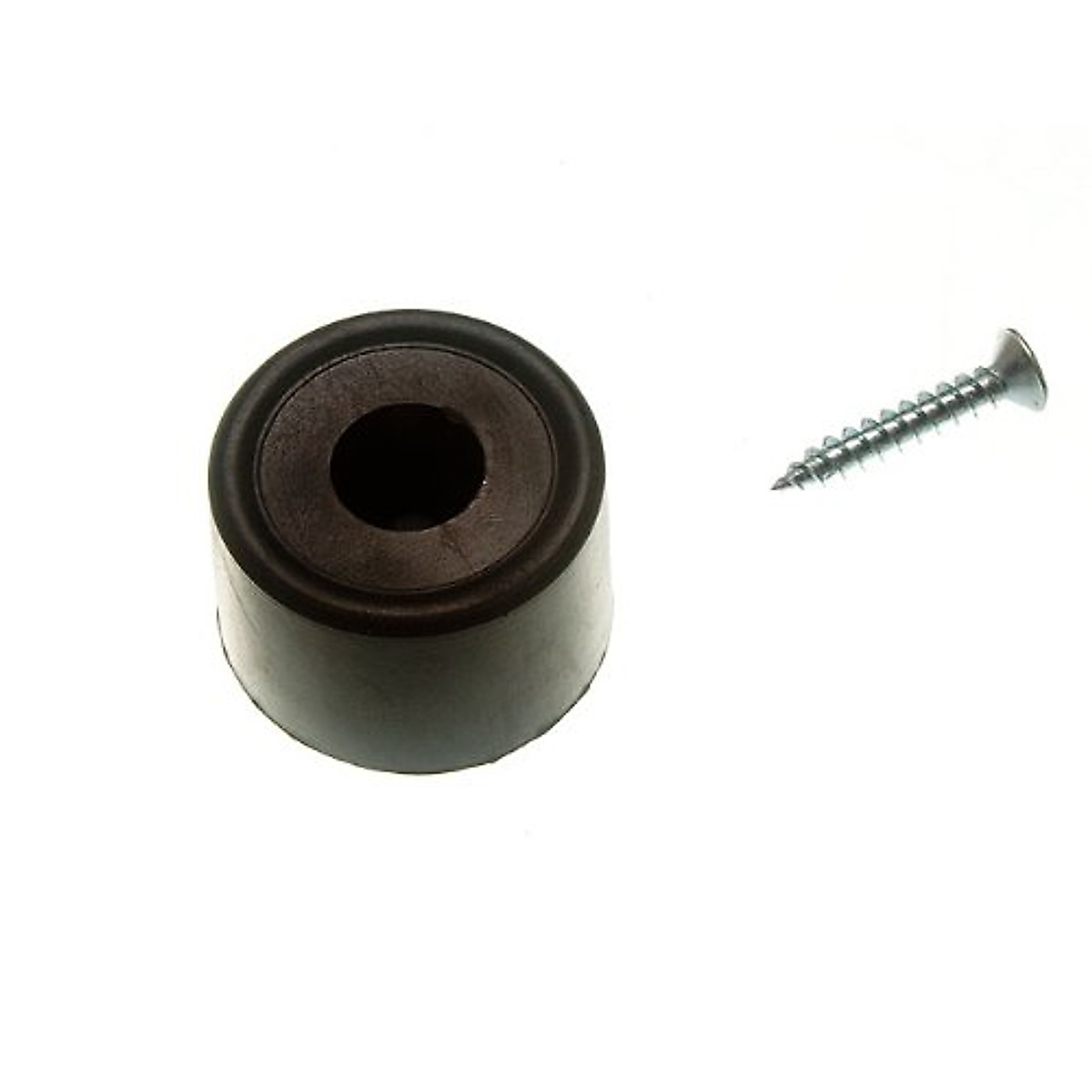 2 X 35mm Black Rubber Round Door Stops, X