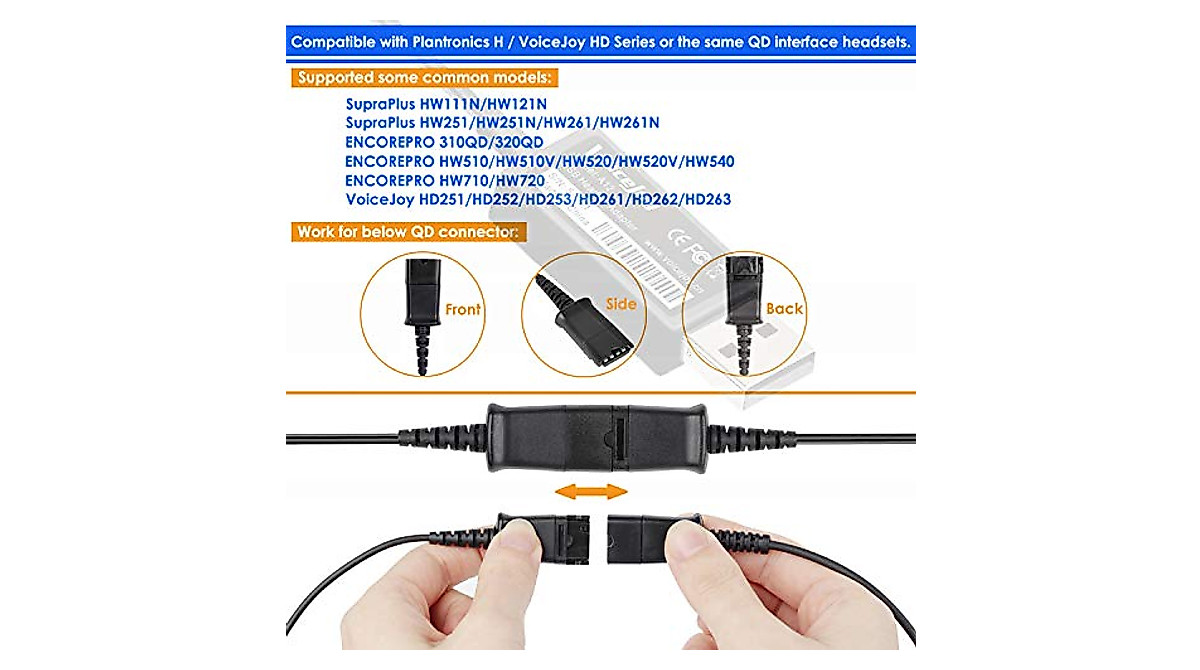 Convert Plantronics QD Headsets to USB | VoiceJoy Adapter
