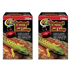 Zoo Med (2 Pack) Red Infrared Heat Lamp, 150 Watts
