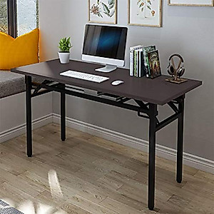 KEO Folding Desk, 2 Tier, No Assembly, Computer Desk Home Office Desk Study Writing Table for Small Space Offices (47.3 inches)