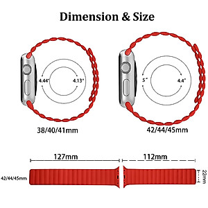 Hamind Apple Watch Band Series Ultra SE 8 7 6 5 4 3 2 1, Watch Band Compatible with Apple Watch 49mm 45mm 44mm 42mm Women and Men, Double Sided Wearable Silicone Magnetic Loop Bands (Grey+Orange)