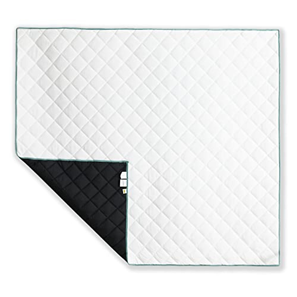 SECLATO Washable Baby Play Mat Portable Playmat for Babies, Foldable Toddler Playpen Mat Baby Tummy Time Mat, Soft Floor Play Mats for Infants Extra Large Crawling Mat 59x71-Green