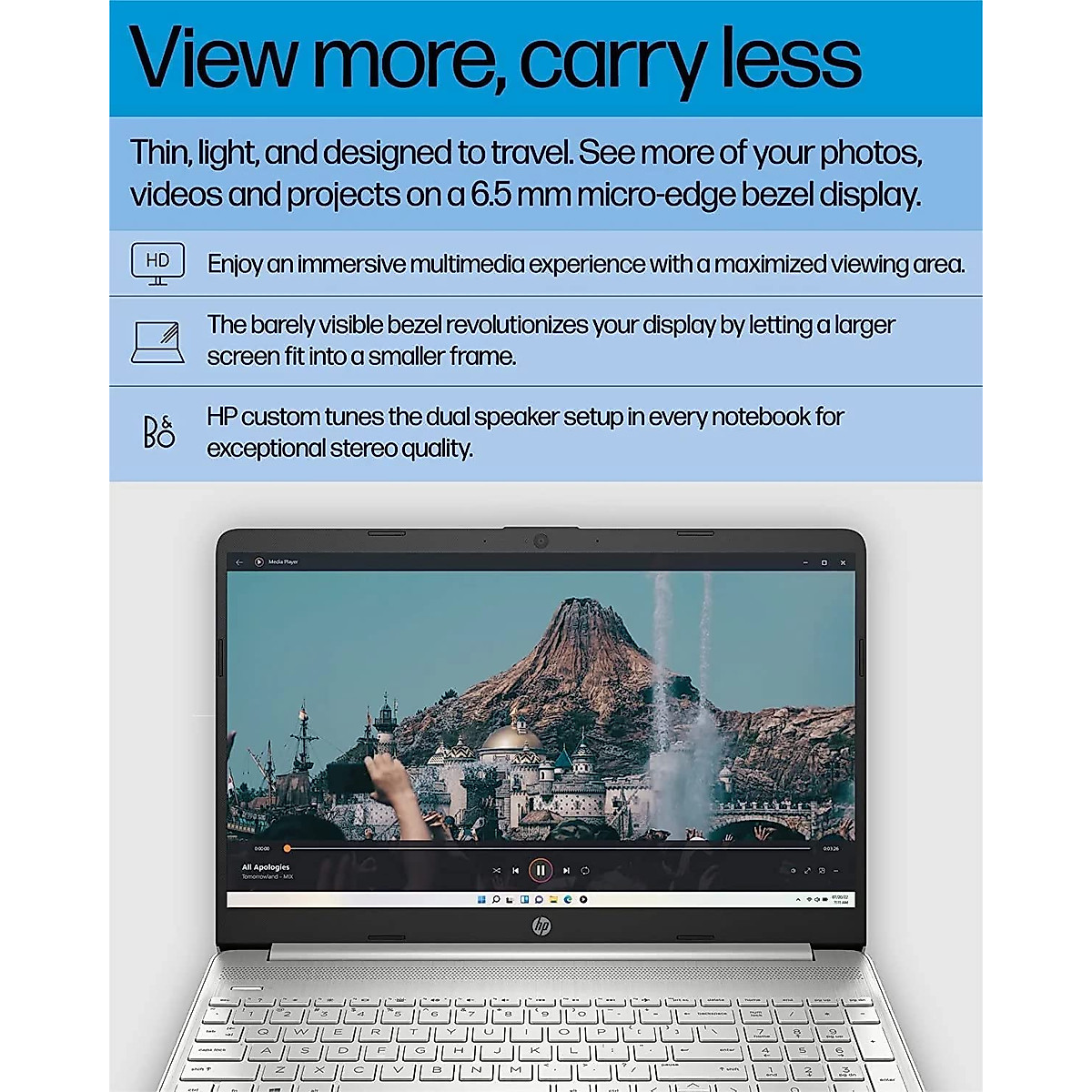 HP 15 15.6" HD Business Laptop Computer [Windows 11 Pro], Octa-Core AMD Ryzen 7 5700U (Beat Beats i7-10510U), 32GB RAM, 1TB PCIe SSD, Numeric Keypad, Wi-Fi 6, HDMI, USB, Long Battery Life, w/Battery
