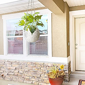 Disco Ball Planter for Indoor Outdoor | Self Watering Hanging Flower Pot | 6'' Unique Boho Vase Home Office Balcony Patio Tabletop Room | Small Mirror Plant Holder | Retro Groovy Little Wall Hanger