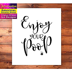 TheNameStore Bathroom Quotes and Sayings Art Prints | Set of Four Photos 8x10 Unframed | Great Gift for Bathroom Decor