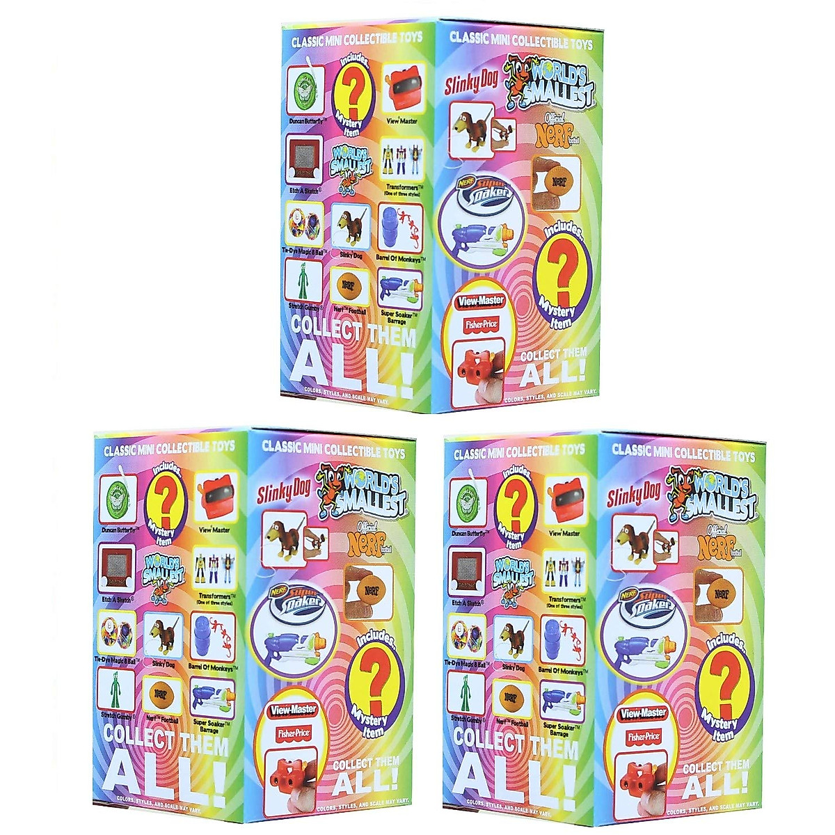 Worlds Smallest Classic Novelty Toy Series 4 Surprise Box - 3 Count