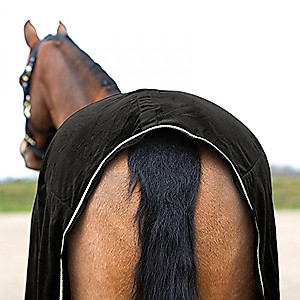 Horze Fleece Show Cooler - Black - 81 in