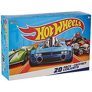 Hot Wheels Set of 20 Toy Cars & Trucks in 1:64 Scale, Collectible Vehicles (Styles May Vary)