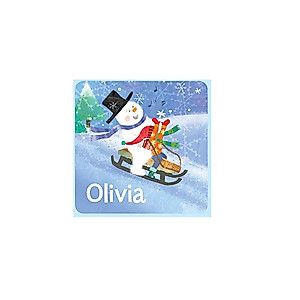 Personalized Stickers for Kids, Snowman - I See Me!
