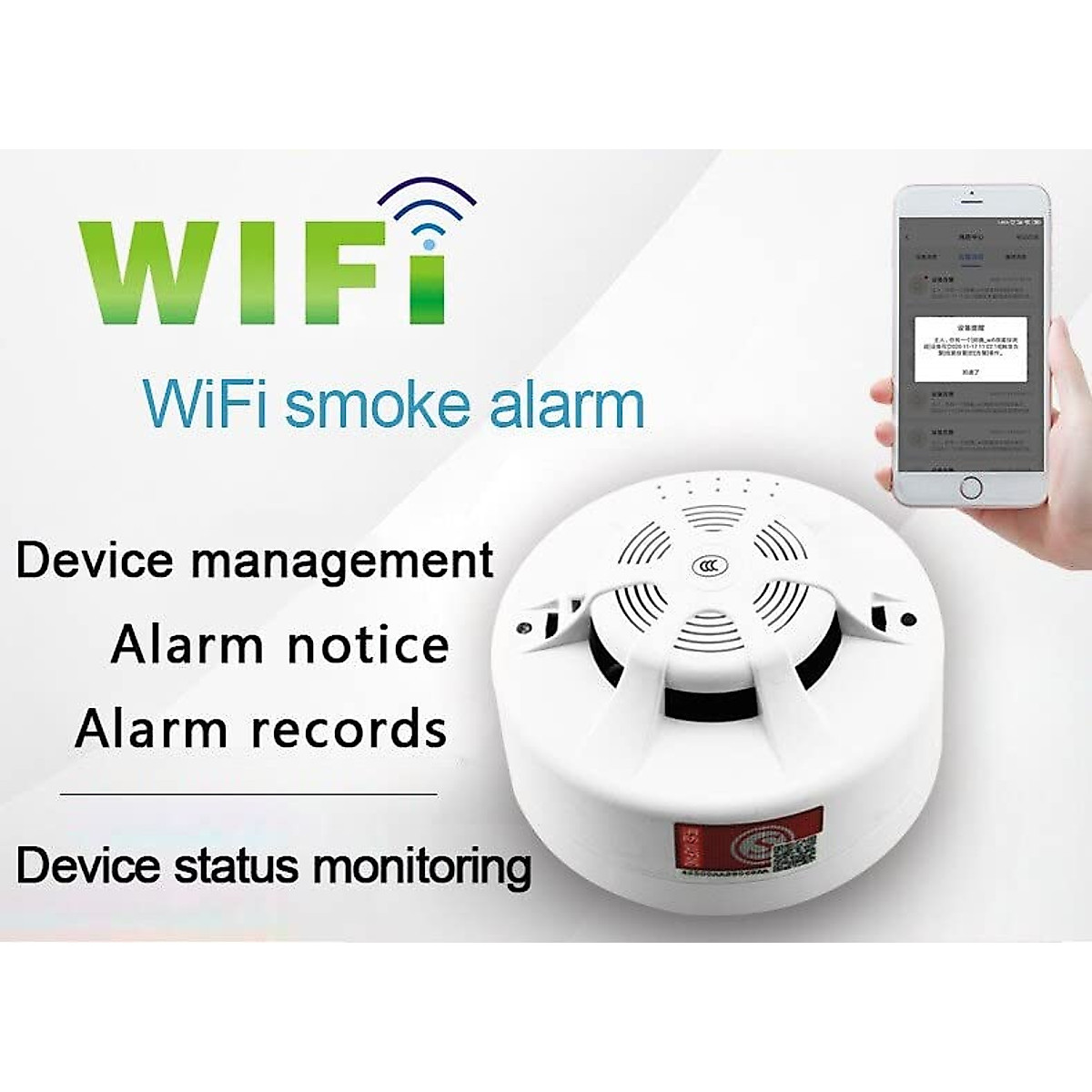 Smoke and Heat Detector, Two in one in use with TUYA Smart App