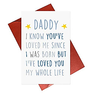 Birthday Card For Daddy,Fathers Day Card,New Dad Cute Birthday Cards