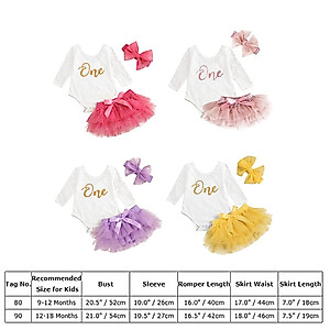 First Birthday Outfit Girl Cake Smash Winter Onederland 1st Birthday Long Sleeve Lace Boho Romper Mini Tutu Skirt Headband Baby One Year Old Photoshoot Toddler Fall Clothes Dusty Pink 12-18 Months