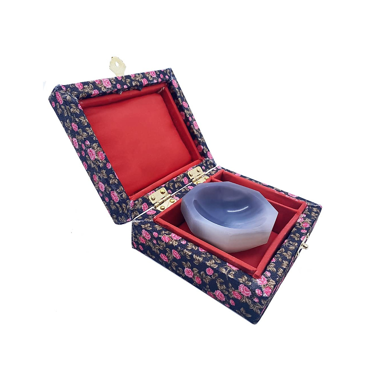 KOLAMOON ID: 50MM 1.97" Lab Grinding Natural Agate Mortar and Pestle Set Standard Form Inner Diameter 50mm Inner Depth 15 mm