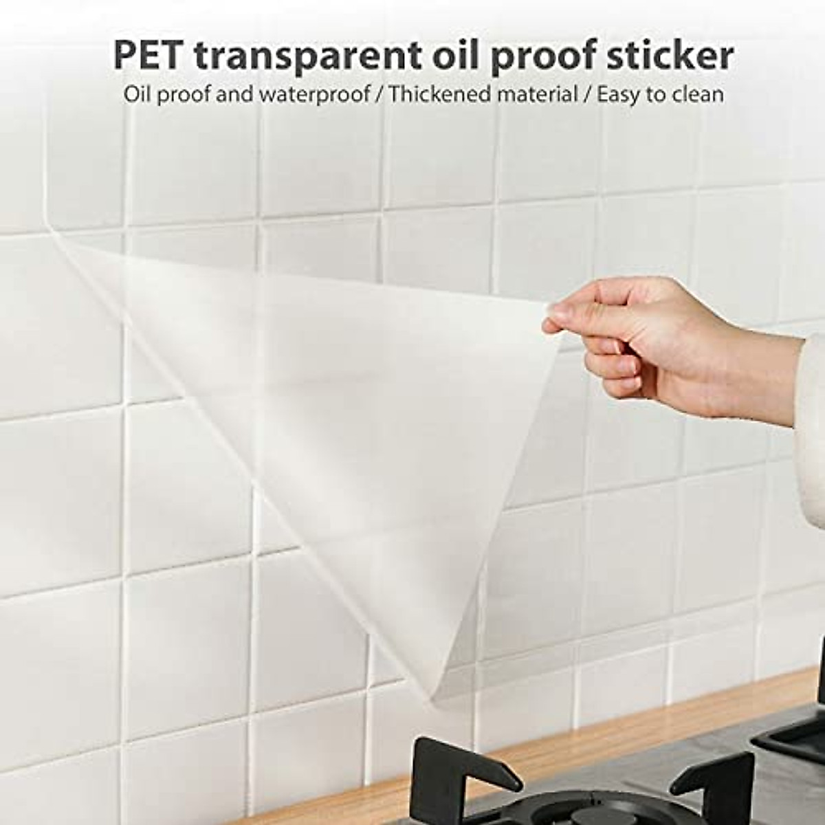 Self-Adhesive Film for The Kitchen, Transparent Protective Stickers, Cabinet Countertop Furniture Film, Waterproof Anti-Oil Wall Stickers 300x60CM