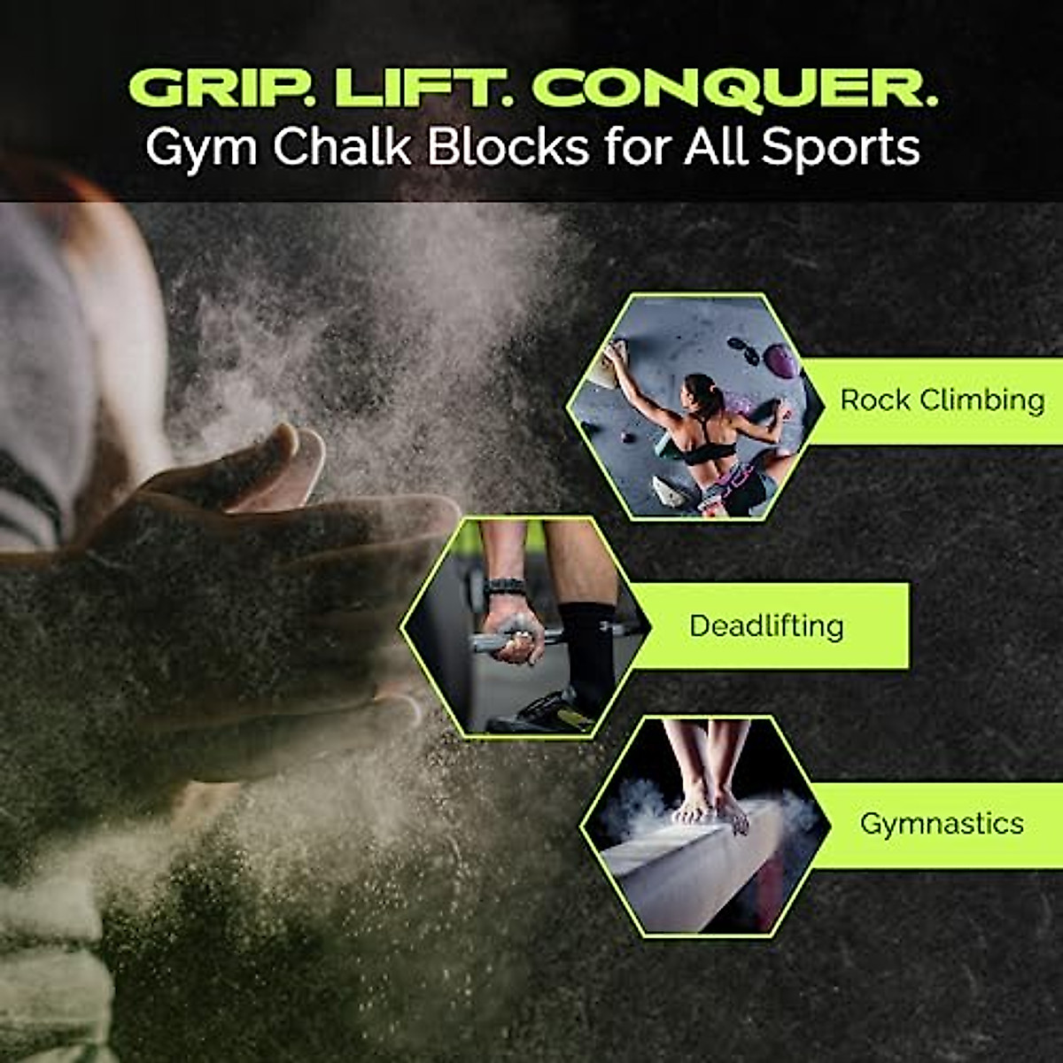 Rage Fitness - Premium Powder Chalk, Magnesium Carbonate, Gymnastics, Weightlifting, Rock Climbing Powder Chalk