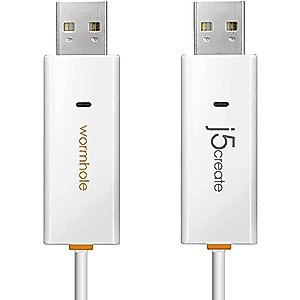 j5create JUC400 Data, Keyboard, and Mouse Sharing/Transfer USB Cable Transfer Data Between Mac and Windows [Wormhole Switch]