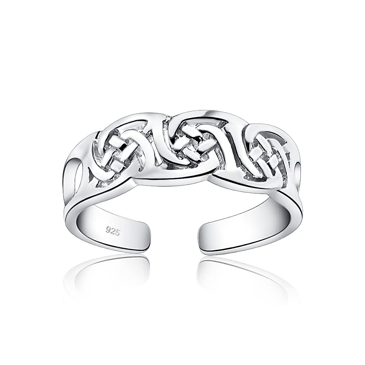 Hoops & Loops Sterling Silver Irish Celtic Knot Toe Ring Unisex