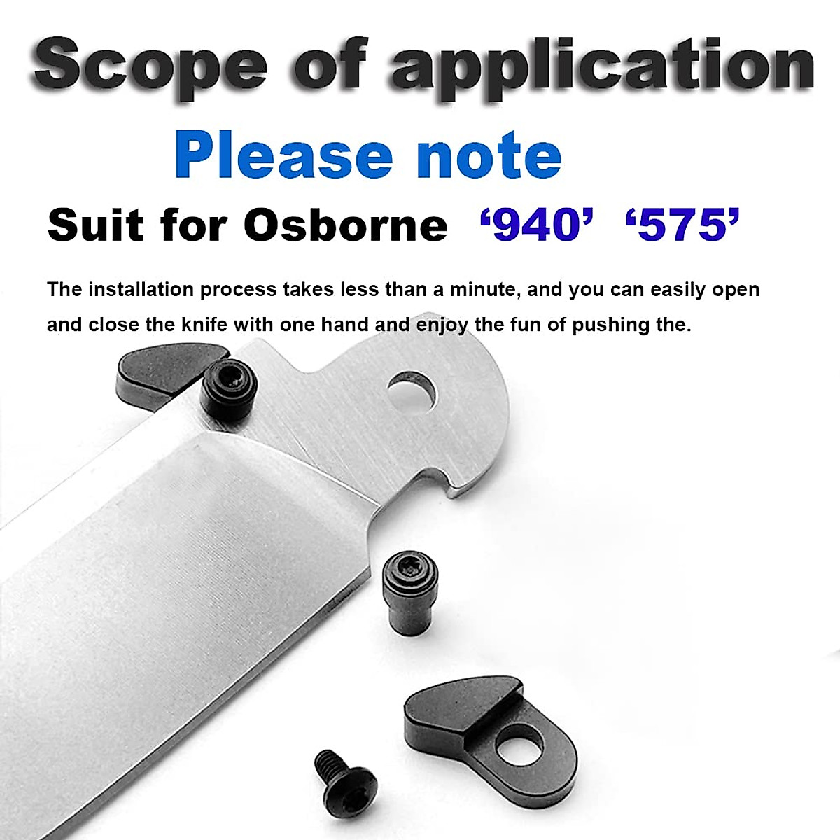 FLAMEDUKE Knife Thumb Studs for Osborne 940 Thumb knife for Osborne 575 1pcs plum screwdriver for Buck Pocket Knife Edc Knife