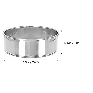 HANABASS 2 pieces Stainless Steel Sand stainless steel flour sieve stainless steel soil sieve mesh garden sieve Sieve Round Sieve