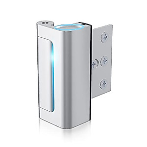 AceMining Door Reinforcement Lock Withstands 800lbs of Force - Silver Extra Door Lock with 8 Screws Prevents Unauthorized Entry,Add a Door Security Lock for Home Safety & Privacy