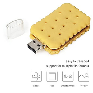 32GB USB Flash Drive Cookie-Shaped, BorlterClamp Novelty USB Drive Thumb Drive Memory Stick for External Data Storage