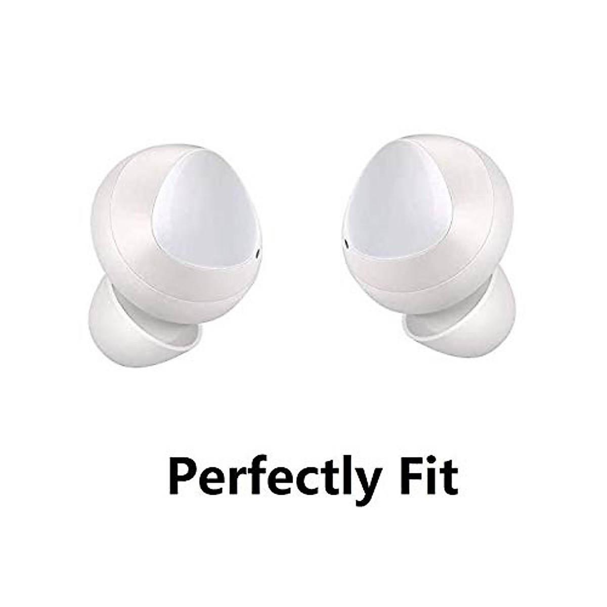 BLLQ Replacement for Samsung Galaxy Buds Wingtips Ear Tips 12 PCS Accessories, Silicone Earhooks Earbuds Cover Eargels Eartips for Galaxy Buds 2019, White 12pcs