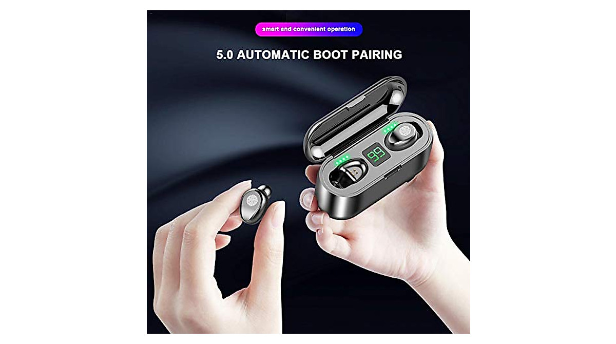 Touch Control Wireless Earphones with 8D Sound & Long Battery Life