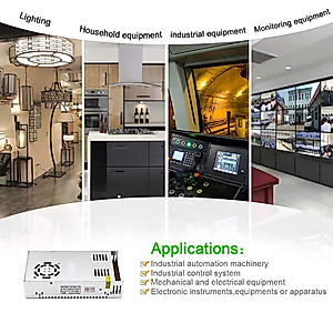 JOYLIT 12V Power Supply 30A 360W, Universal Regulated Switching Transformer AC 110V/220V to DC 12 Volt 30Amp Adapter for LED Strip Lights, 3D Printer, CCTV Camera, Radio Project